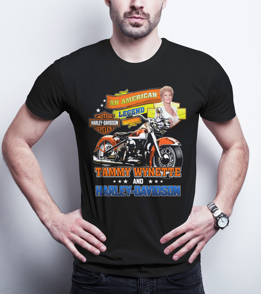 An American Legend Tammy Wynette And Harley Davidson Motor Cycles T-Shirt