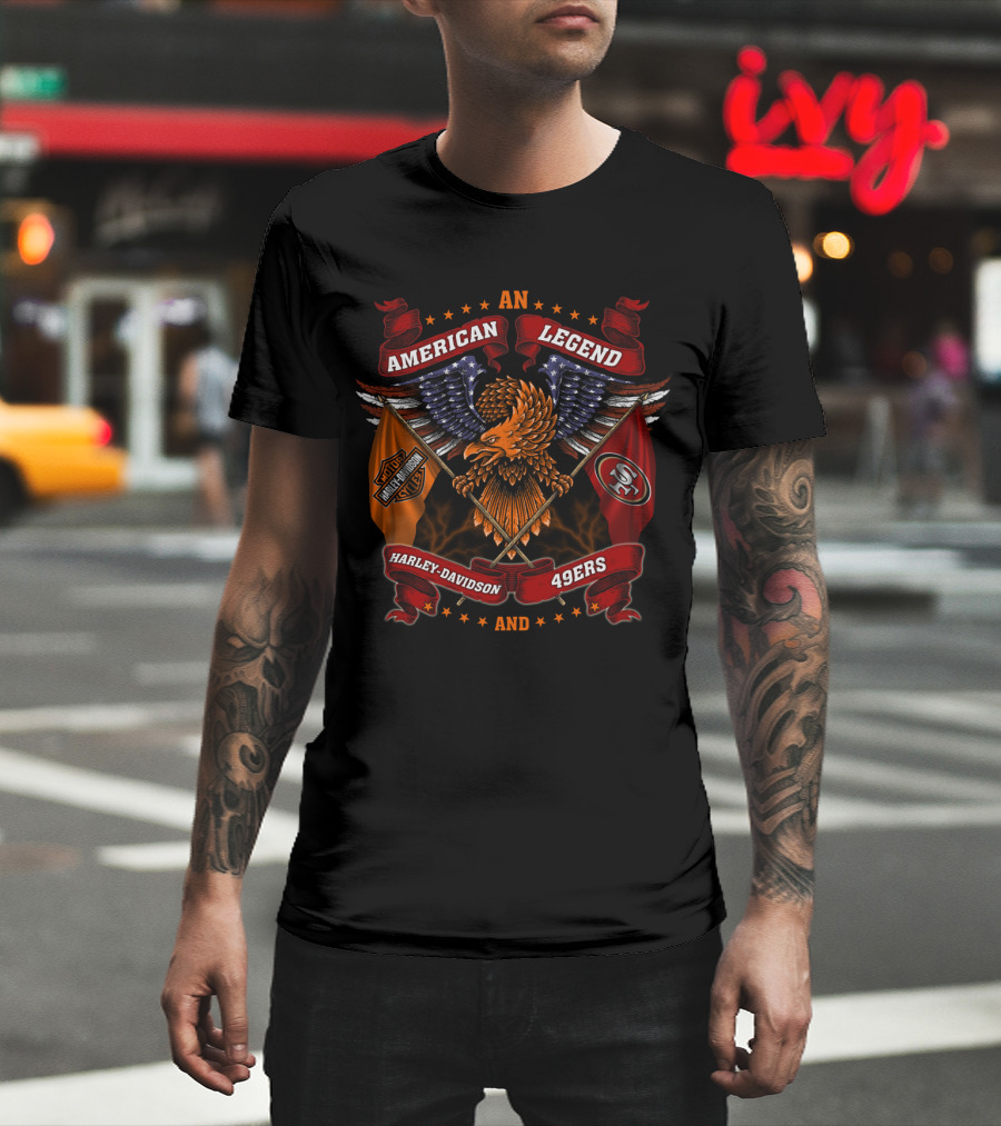 San Francisco 49ers Harley Davidson American Legend Eagle T-Shirt
