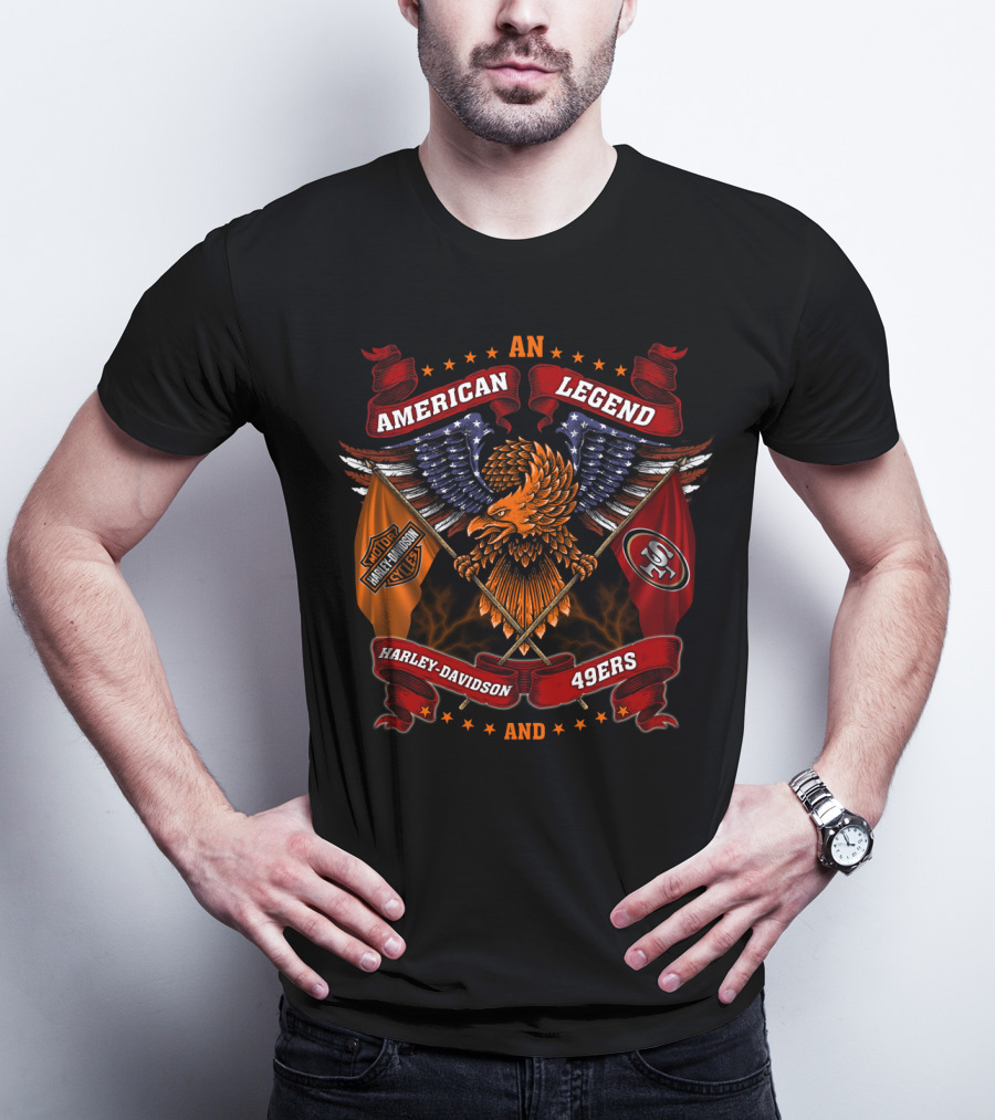 San Francisco 49ers Harley Davidson American Legend Eagle T-Shirt