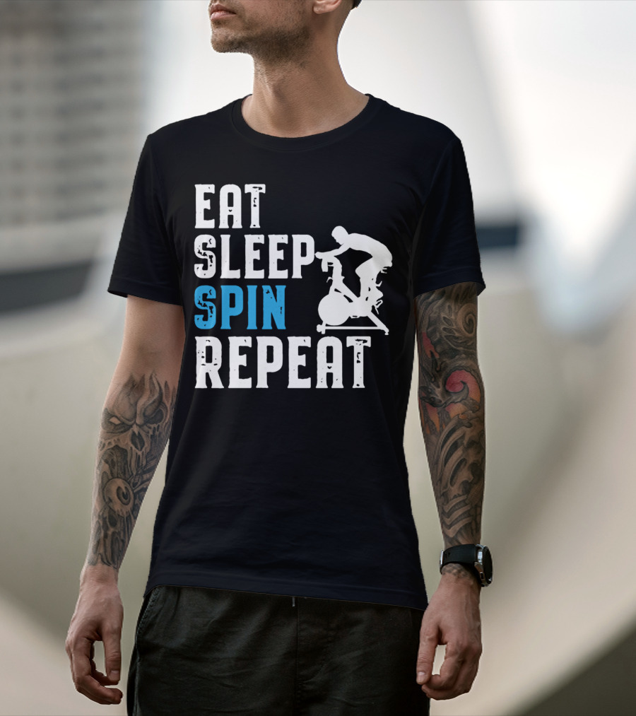 Eat Sleep Spin Repeat Spinning And Indoor Cycling T-Shirt