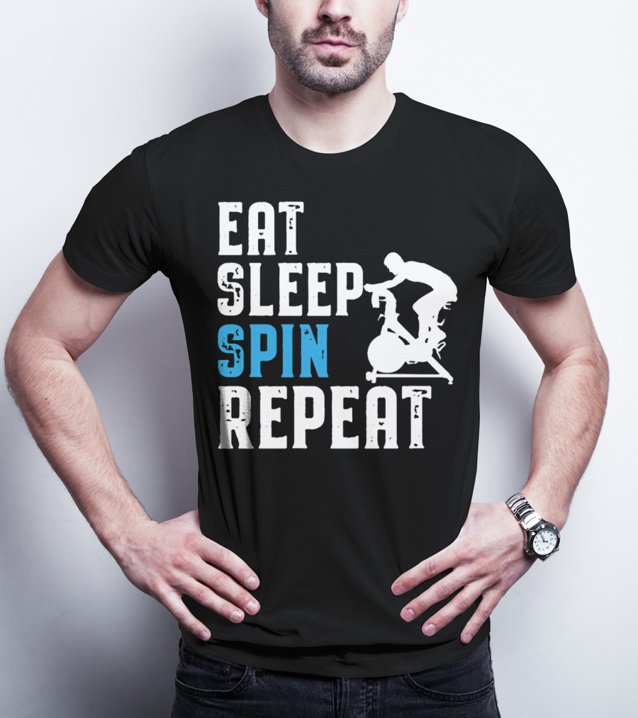 Eat Sleep Spin Repeat Spinning And Indoor Cycling T-Shirt