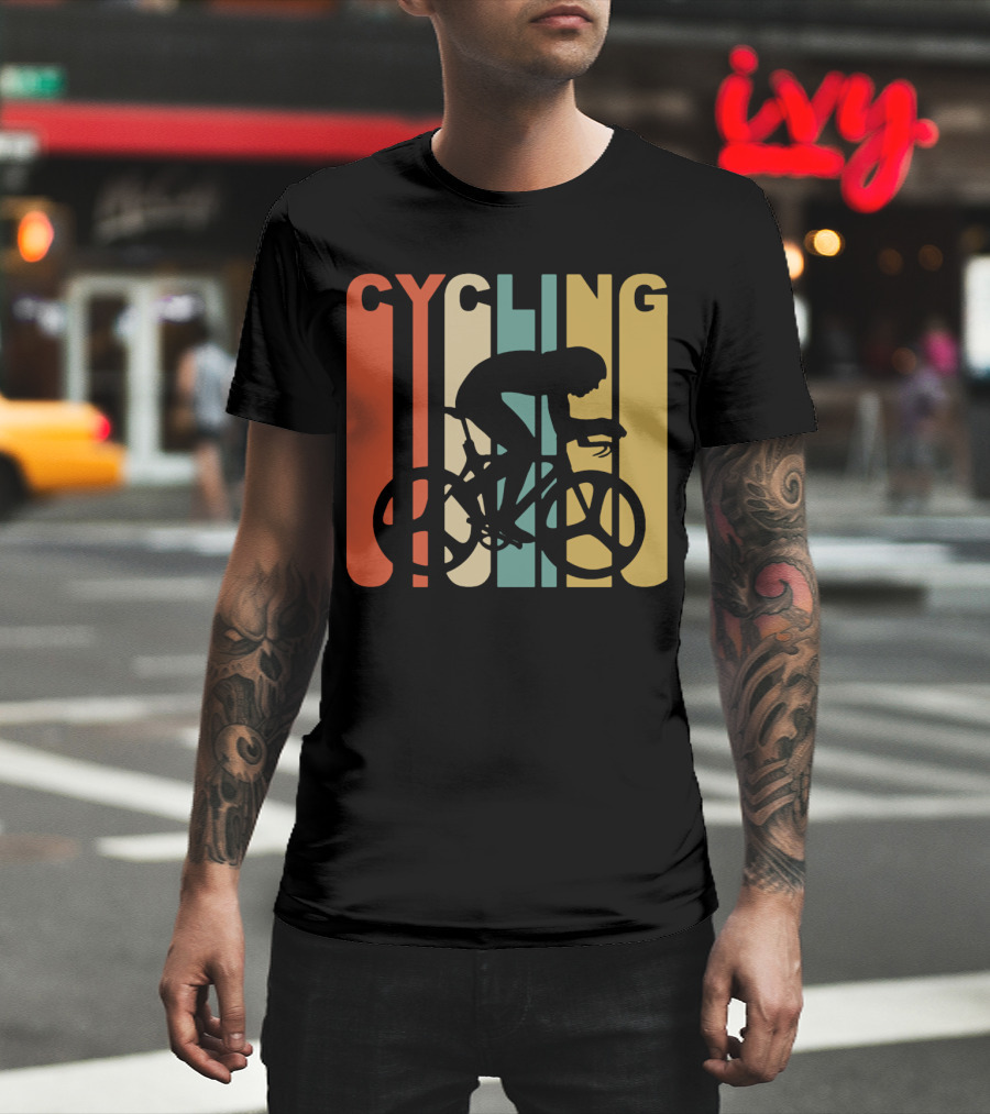 Cycling Retro 1970's Style Cyclist T-Shirt