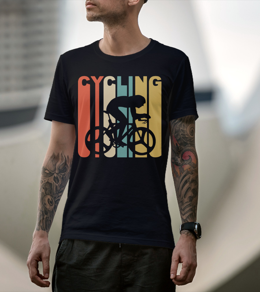 Cycling Retro 1970's Style Cyclist T-Shirt