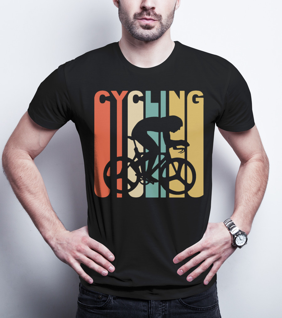 Cycling Retro 1970's Style Cyclist T-Shirt