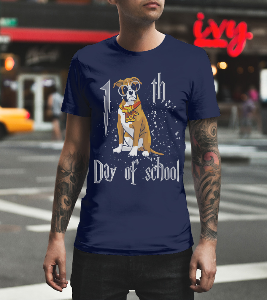 1th Day Of School Boxer Dog T-Shirt