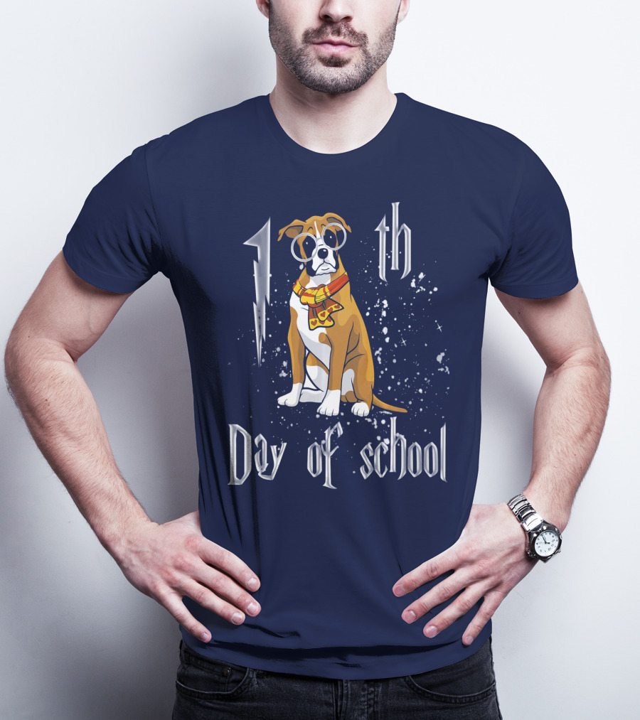 1th Day Of School Boxer Dog T-Shirt