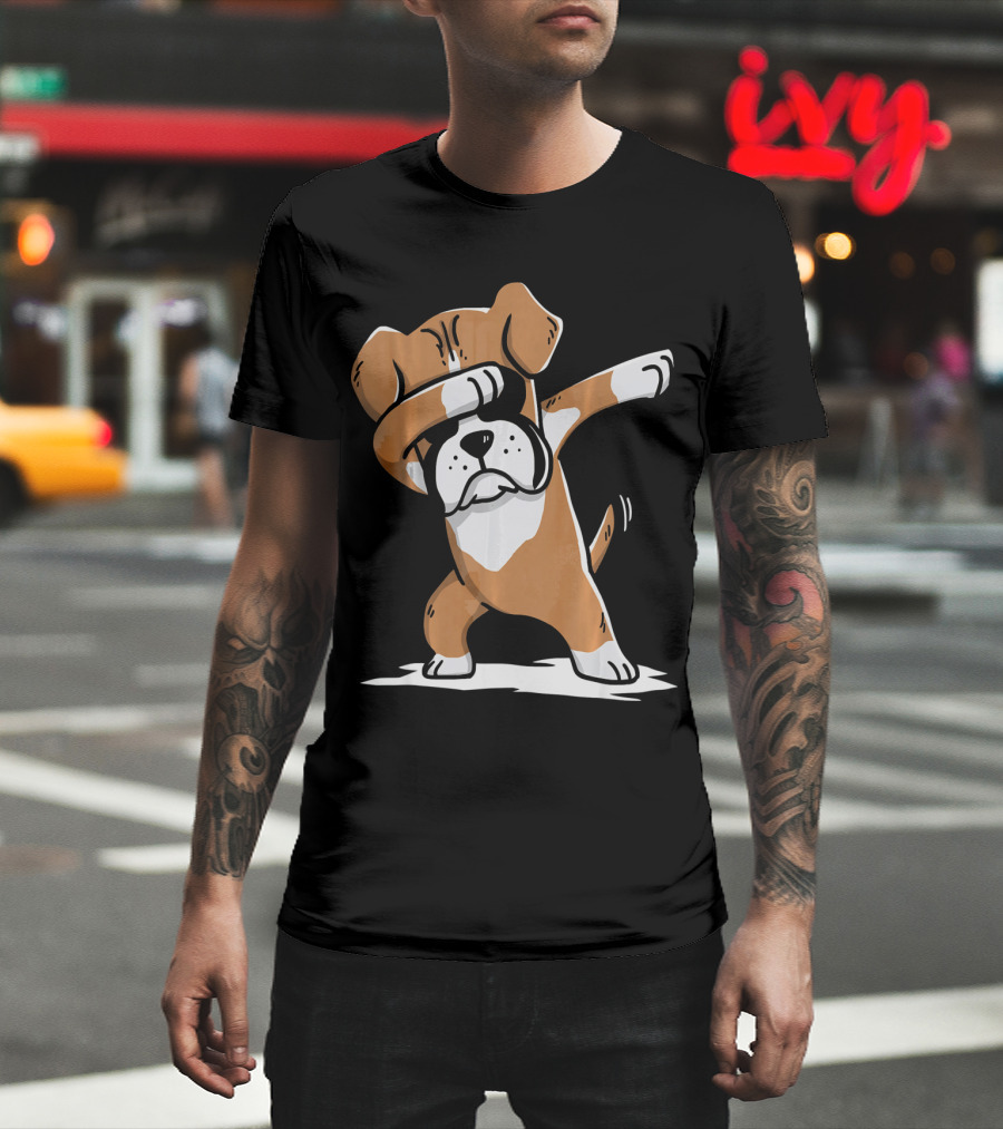 Boxer Dabbing Funny Dog Dab Move Playful Pose T-Shirt