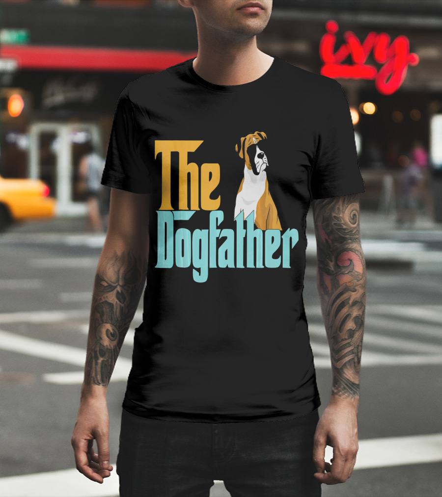 The Dogfather Boxer Vintage Funny T-Shirt