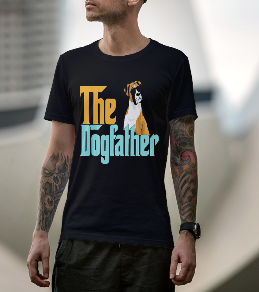 The Dogfather Boxer Vintage Funny T-Shirt