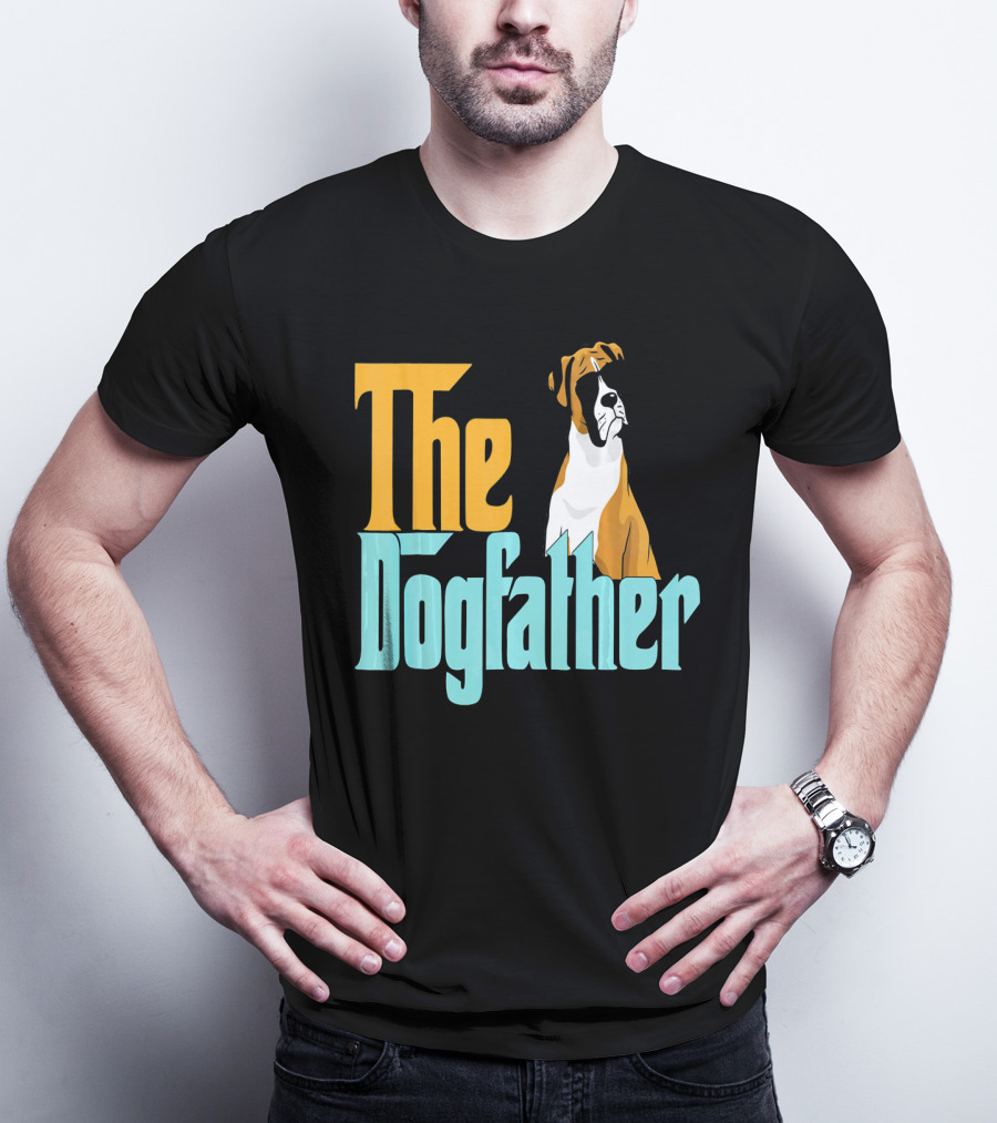 The Dogfather Boxer Vintage Funny T-Shirt