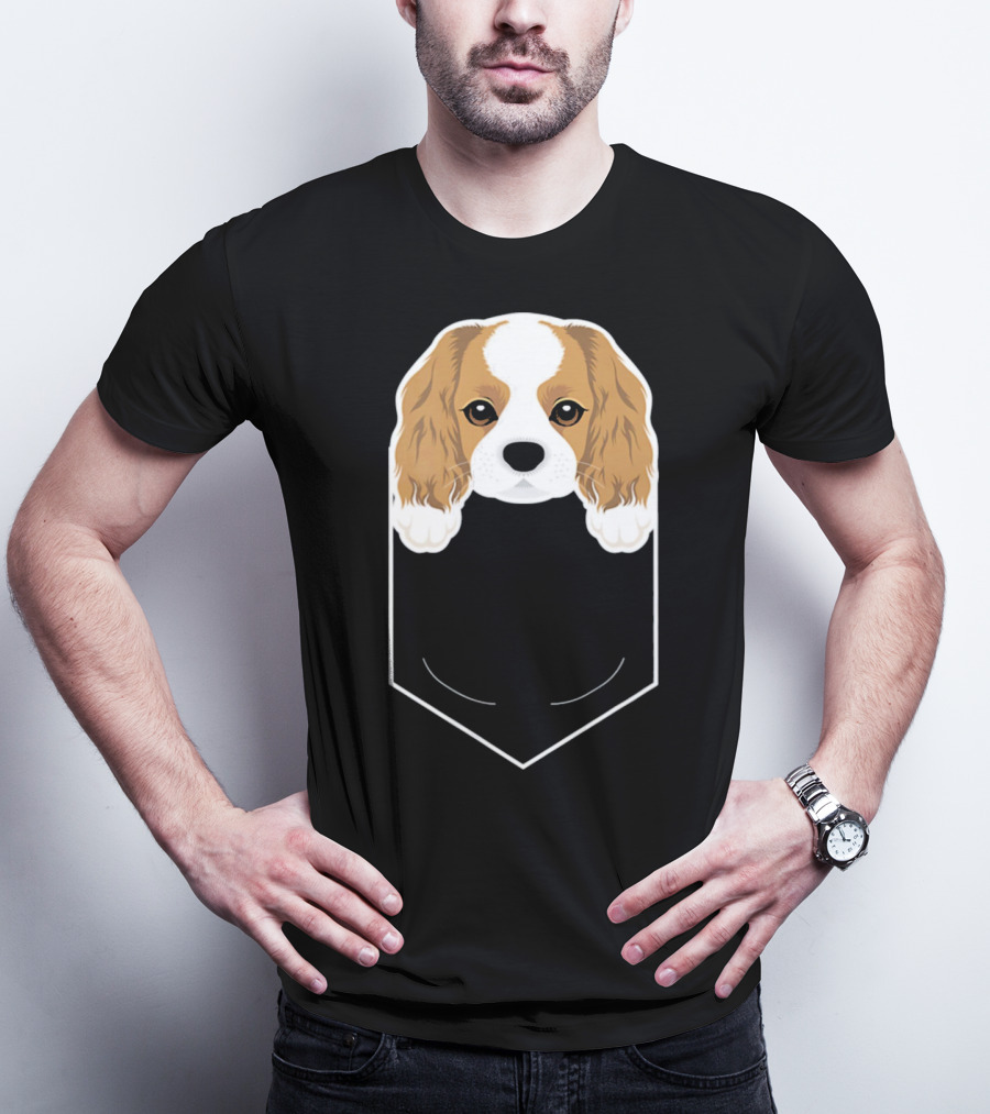 Cavalier King Charles Spaniel In My Pocket Cute Dog T-Shirt