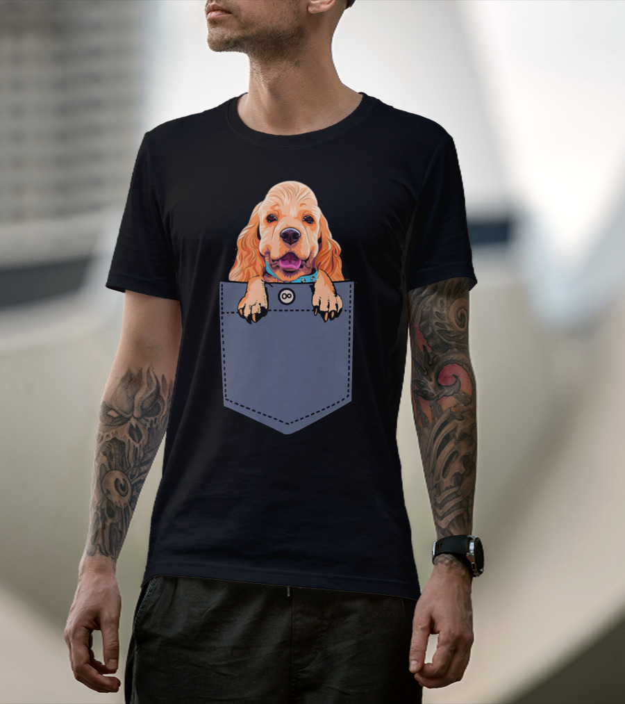 Cocker Spaniel Dog In Your Pocket Cute Canine Companion T-Shirt