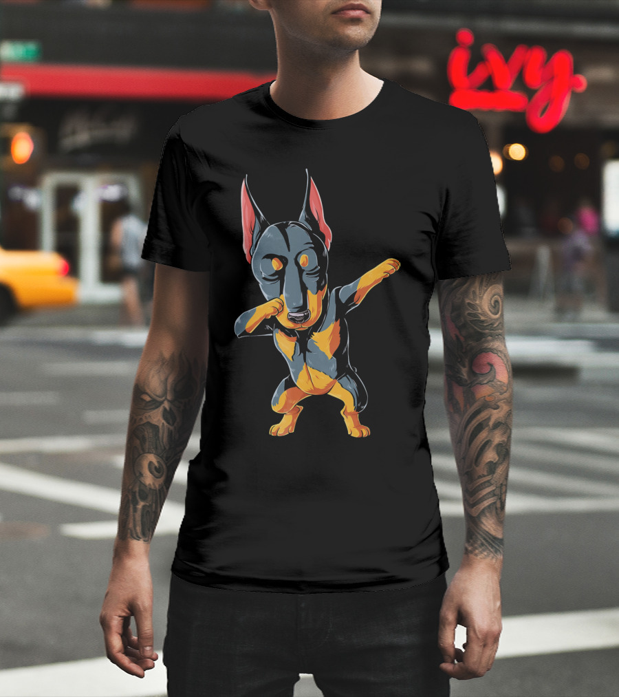 Kids Doberman Pinscher Dabbing Boys Dab T-Shirt