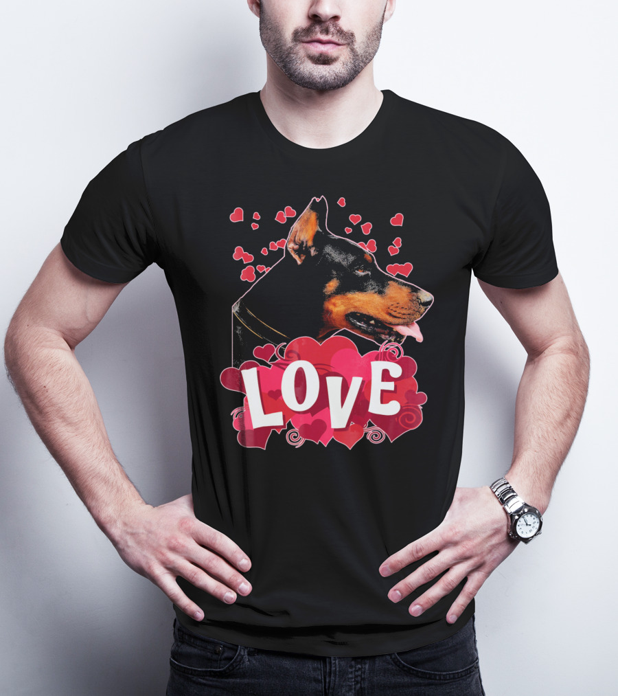 LOVE Doberman Pincher Dog T-Shirt