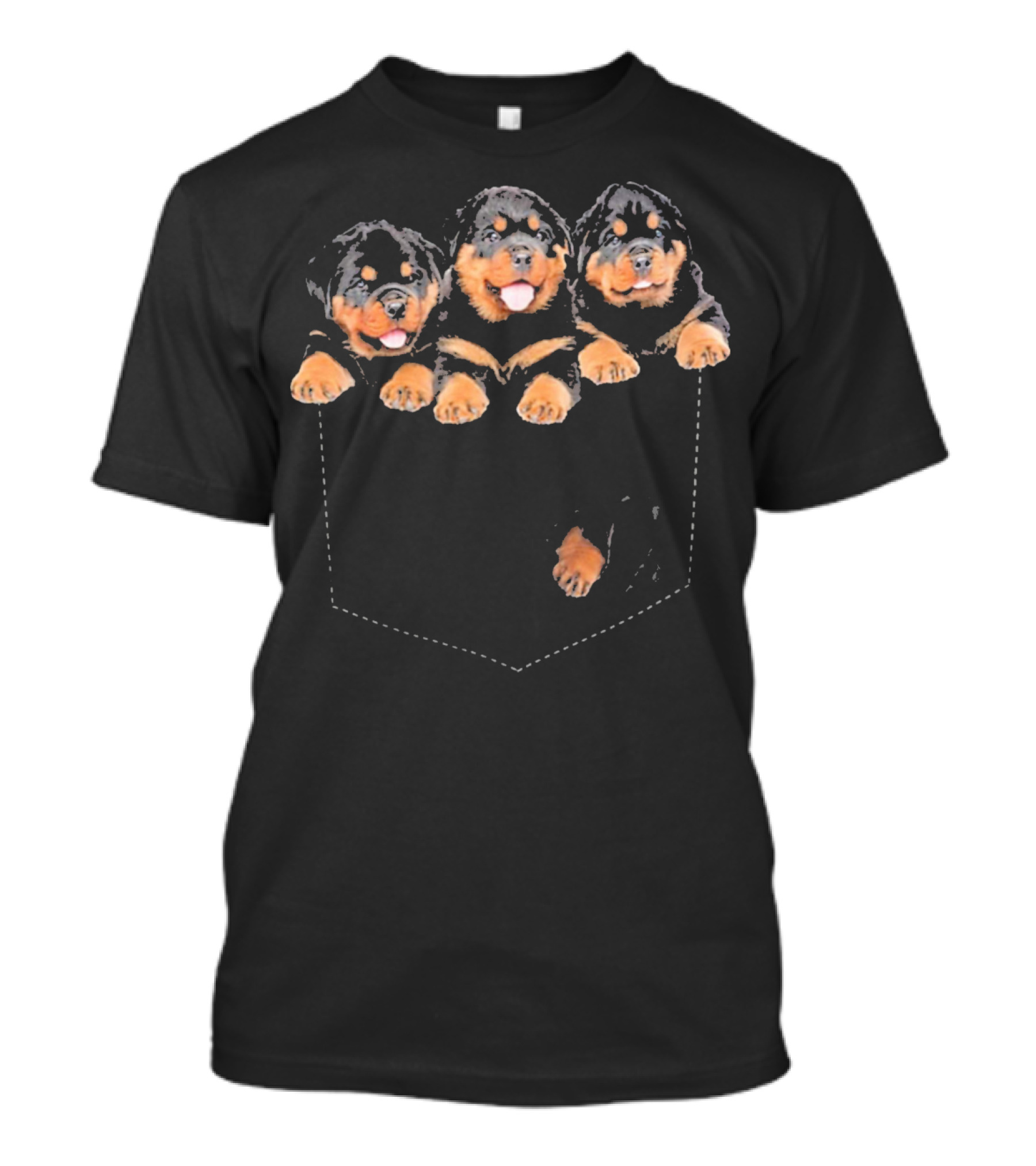 Rottweiler Puppies Trio In Your Pocket T-Shirt