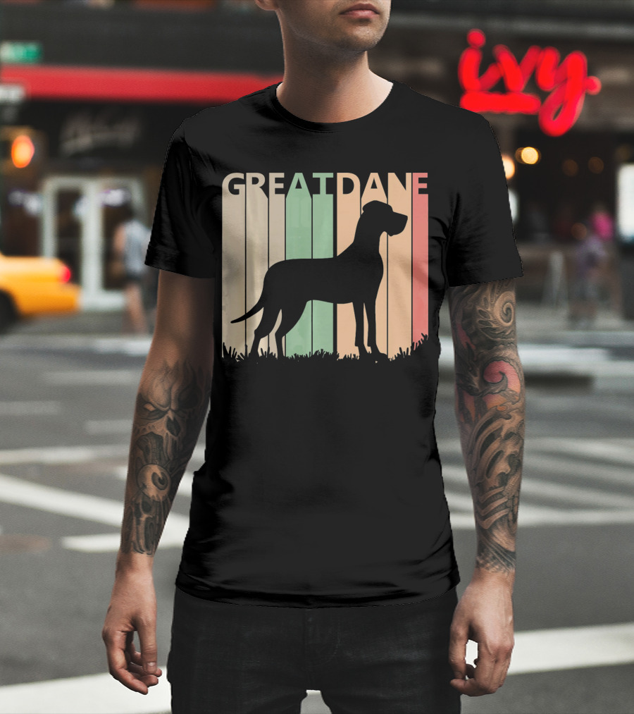 Great Dane Valentine Vintage Silhouette For Him T-Shirt