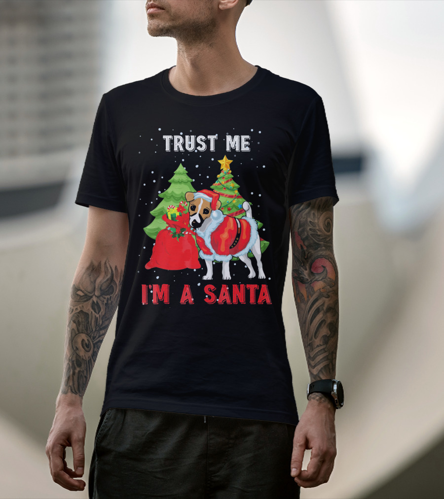 Trust Me I'm A Santa Jack Russell Dog Christmas Holiday T-Shirt
