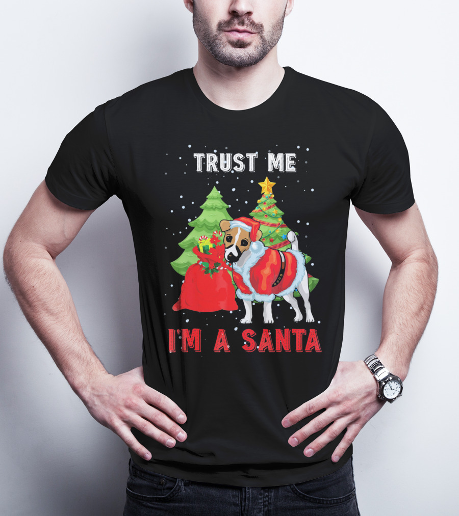 Trust Me I'm A Santa Jack Russell Dog Christmas Holiday T-Shirt