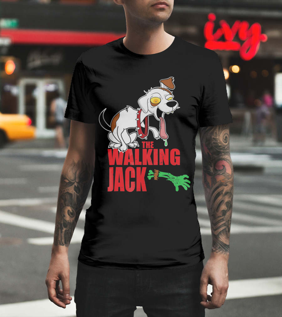 The Walking Jack Russell Terrier Zombie Hall T-Shirt