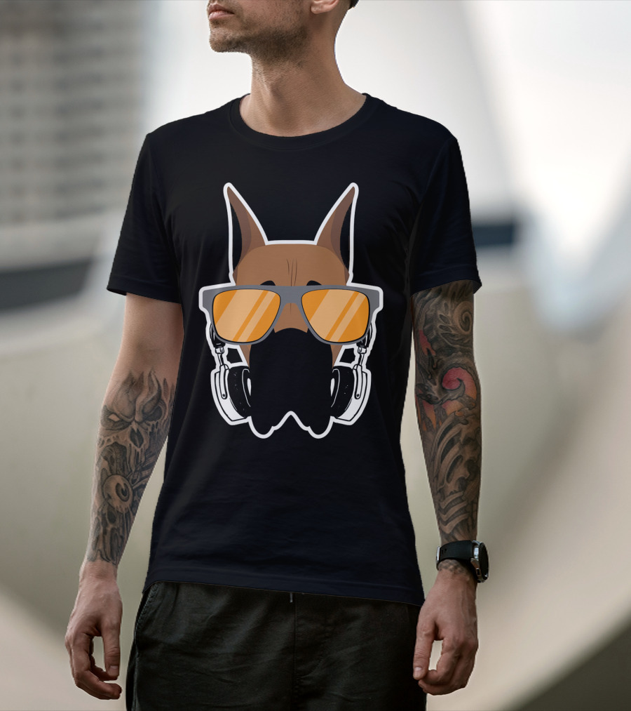 DJ Great Dane With Headphones And Sunglasses T-Shirt