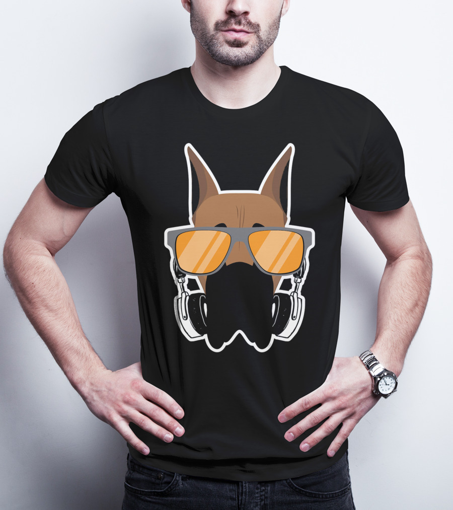 DJ Great Dane With Headphones And Sunglasses T-Shirt