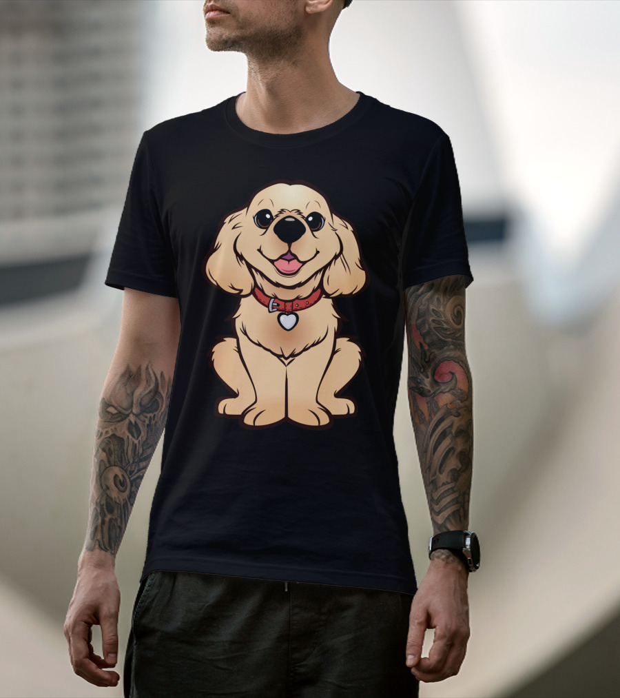 Cockapoo Retriever Cocker Dog Cartoon T-Shirt