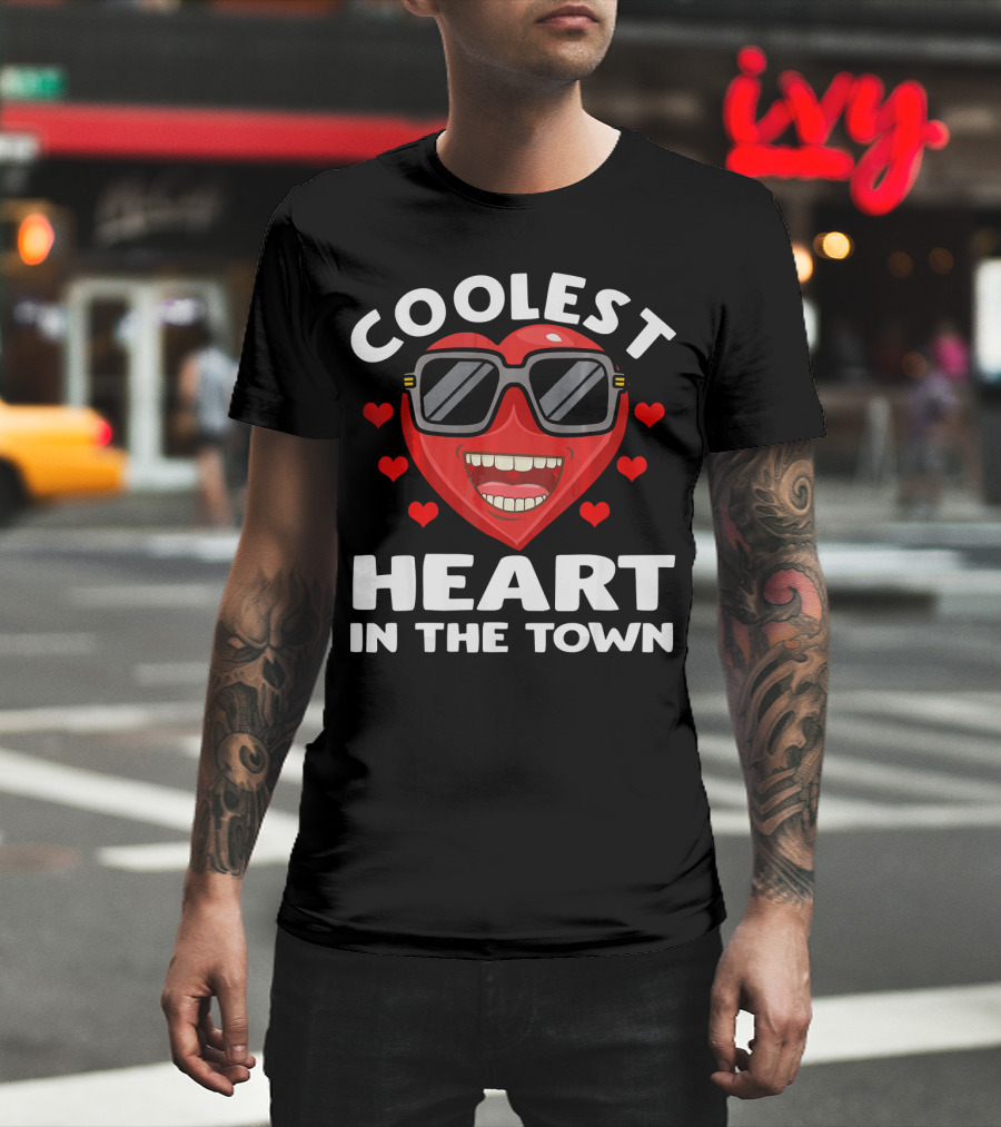 Coolest Heart In The Town Valentine's Boys T-Shirt