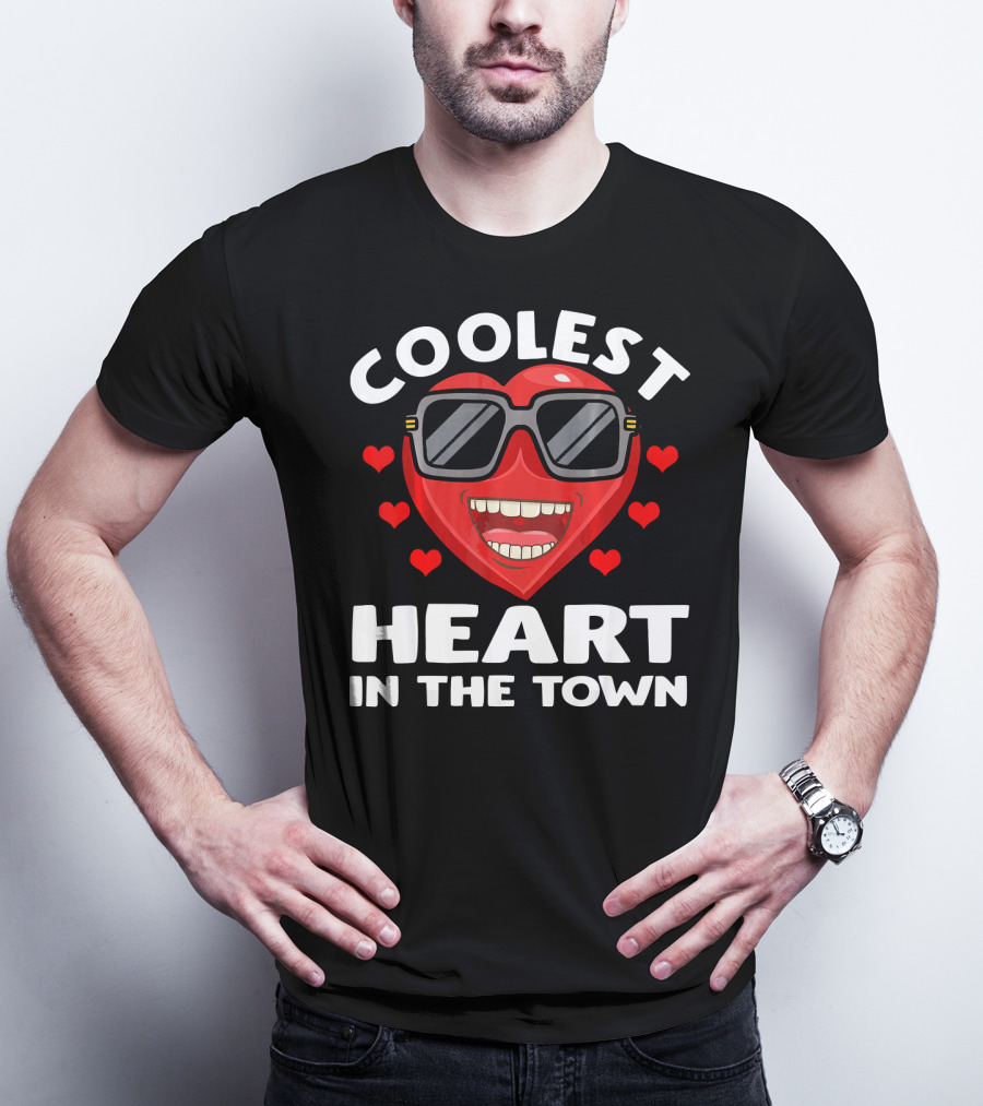 Coolest Heart In The Town Valentine's Boys T-Shirt