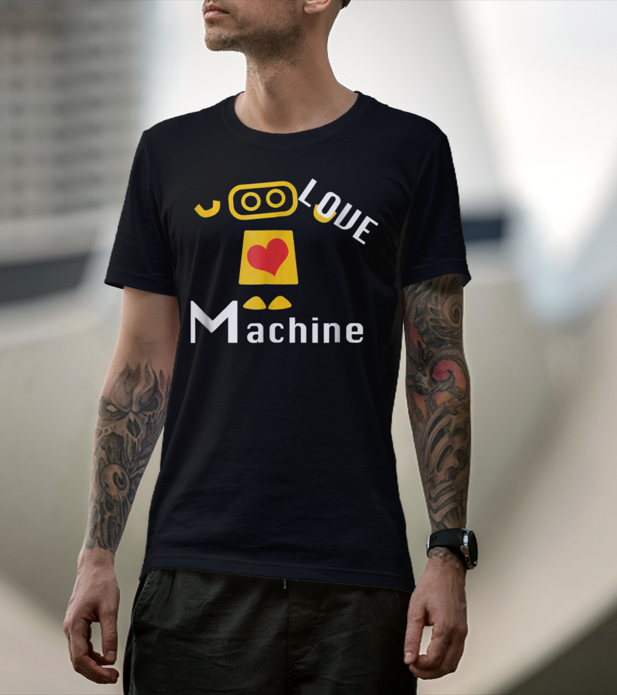 Boys Valentines Day Red Robot Love Machine T-Shirt