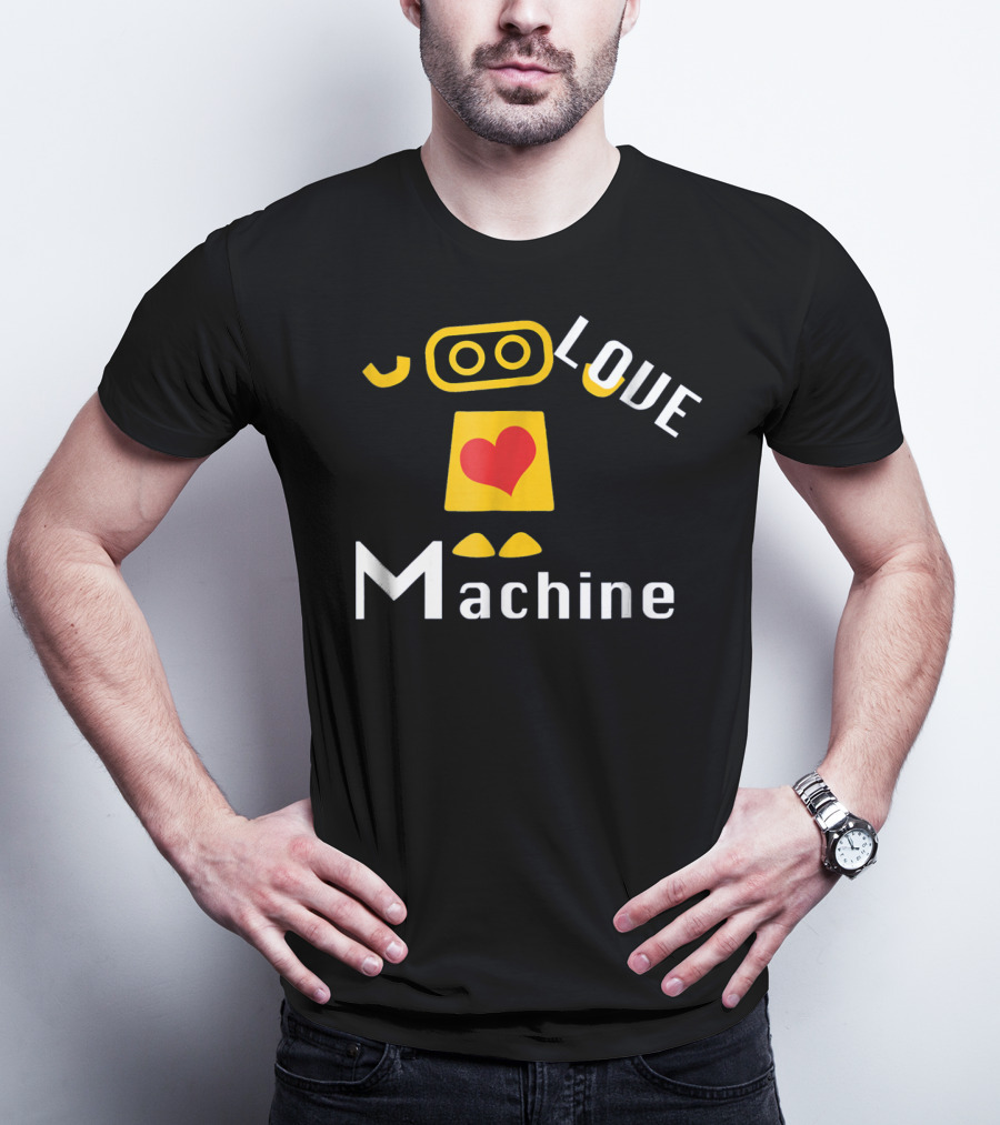 Boys Valentines Day Red Robot Love Machine T-Shirt