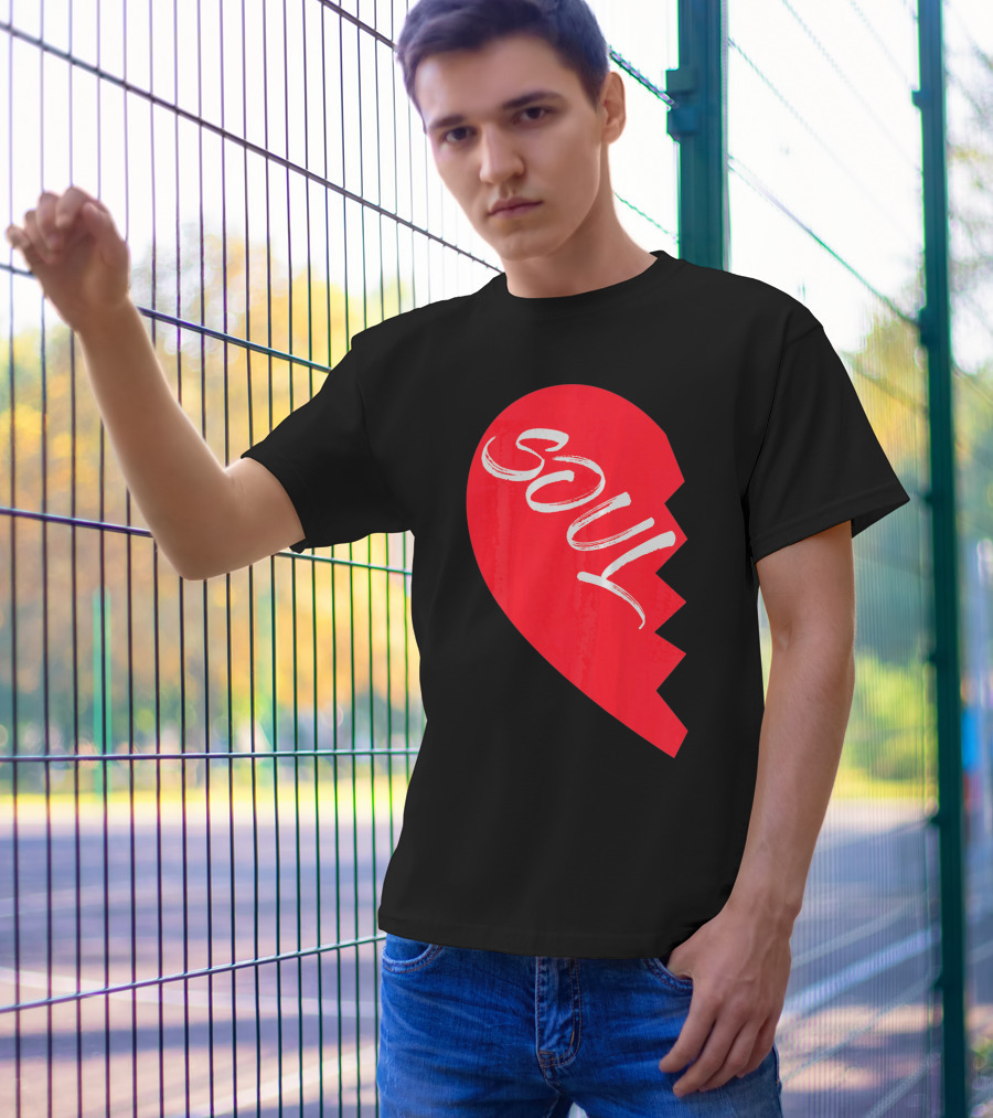 Couple Half Heart Soulmate Valentines Soul T-Shirt