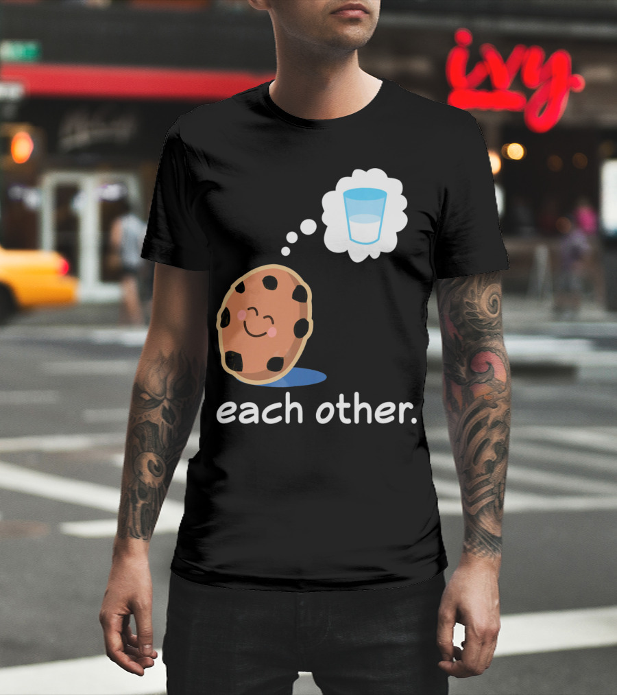 Couples Matching Cookie And Milk Each Other Valenti T-Shirt