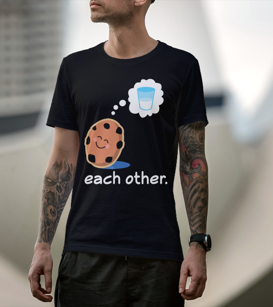 Couples Matching Cookie And Milk Each Other Valenti T-Shirt