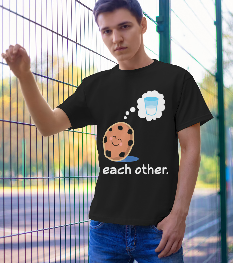 Couples Matching Cookie And Milk Each Other Valenti T-Shirt