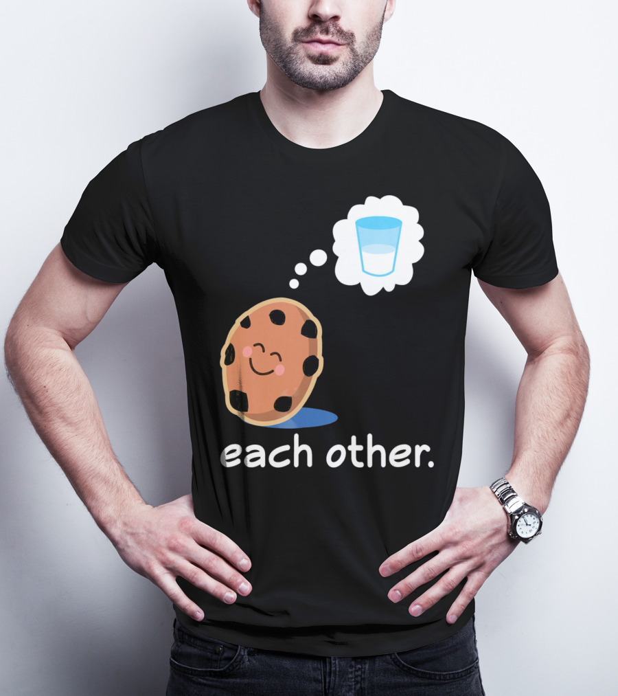 Couples Matching Cookie And Milk Each Other Valenti T-Shirt