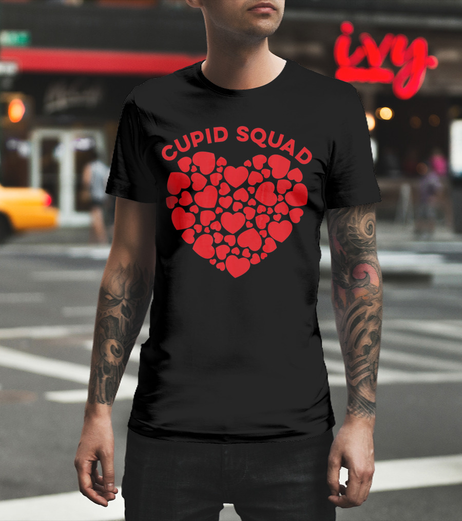 Cupid Squad Valentines Heart T-Shirt