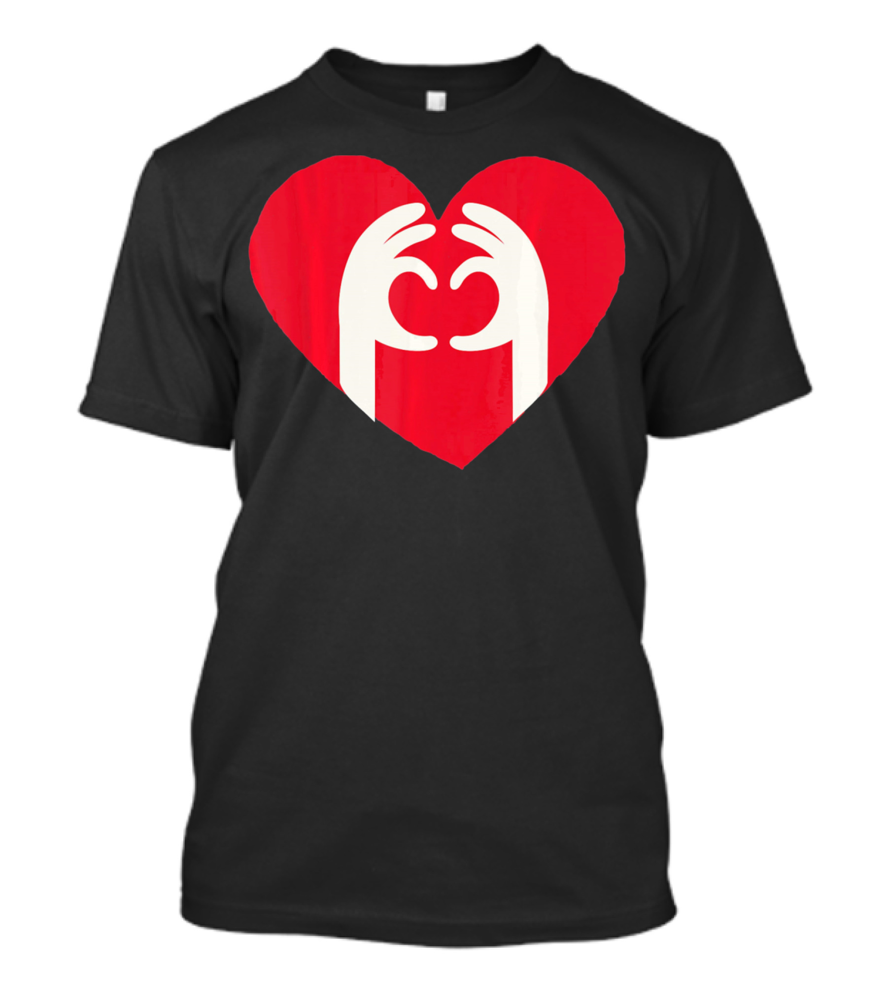Valentines Day Cute Finger Heart Shape T-Shirt