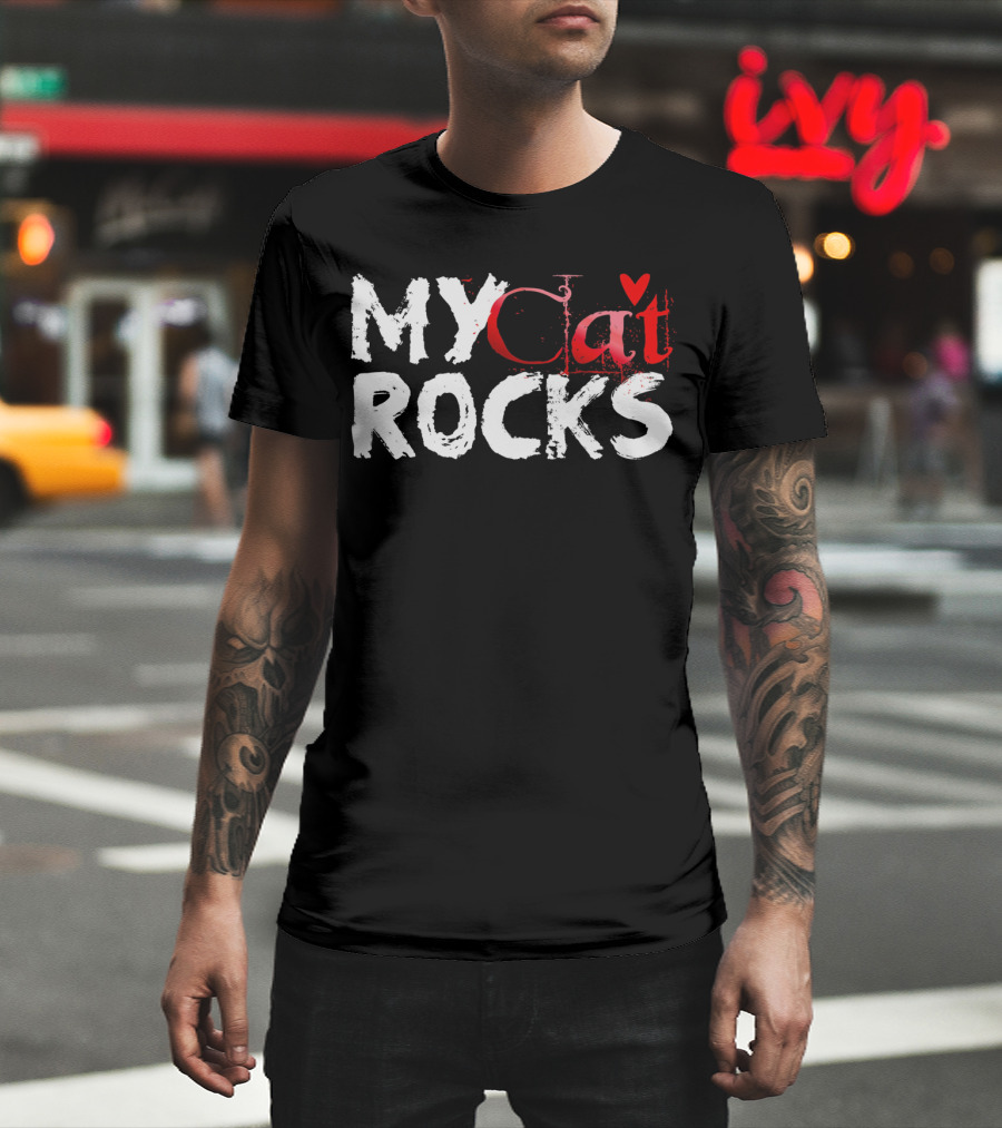 My Cat Rocks Valentine Love T-Shirt