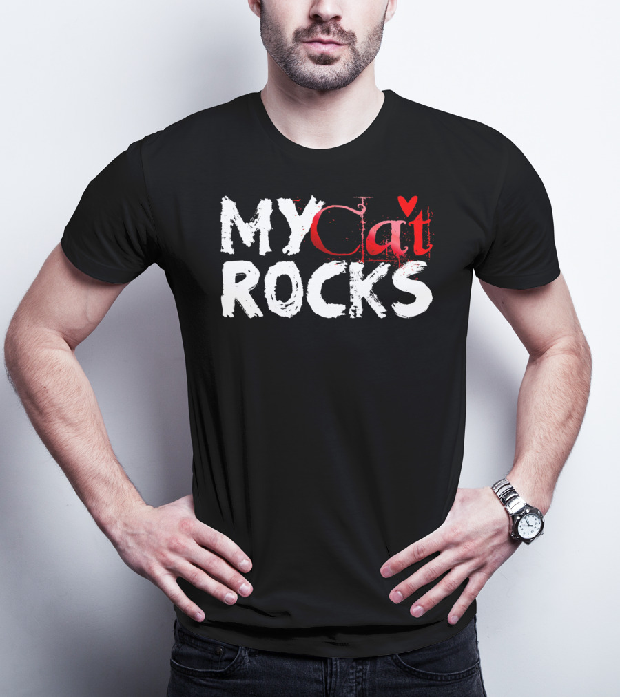 My Cat Rocks Valentine Love T-Shirt