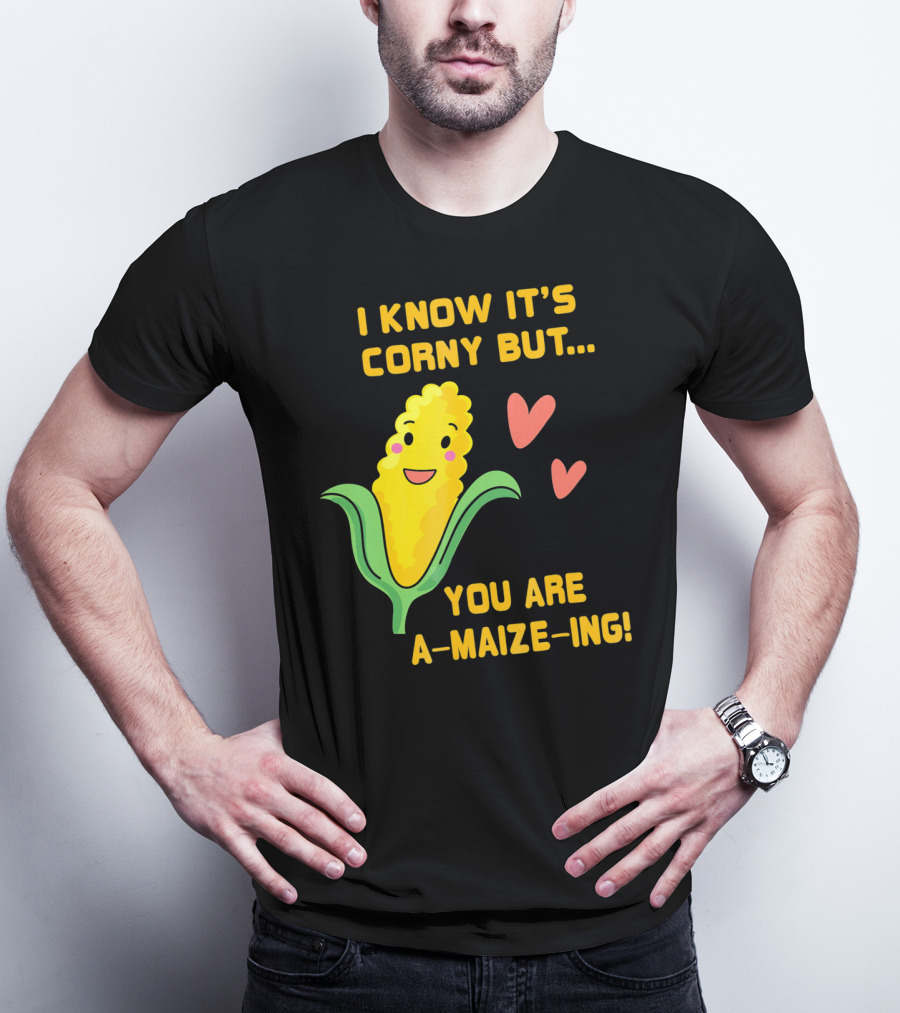 Corny Valentine's Day Funny You Are A-Maize-Ing Hearts T-Shirt