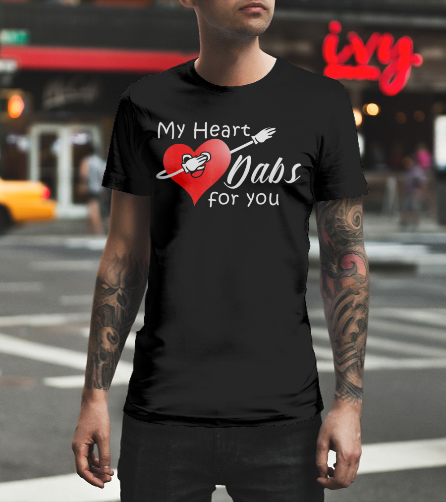 My Heart Dabs For You Valentine's Dab Love T-Shirt