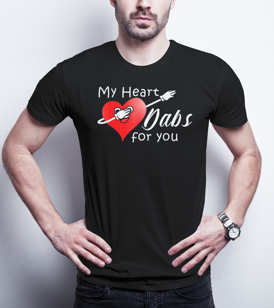 My Heart Dabs For You Valentine's Dab Love T-Shirt