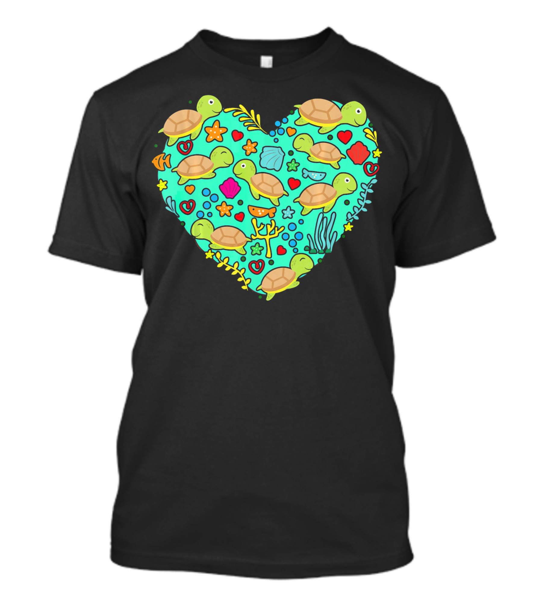 Sea Turtle Heart Valentine's Day T-Shirt