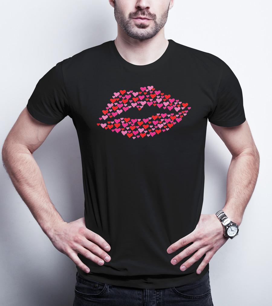 Valentine Love Lips Heart T-Shirt