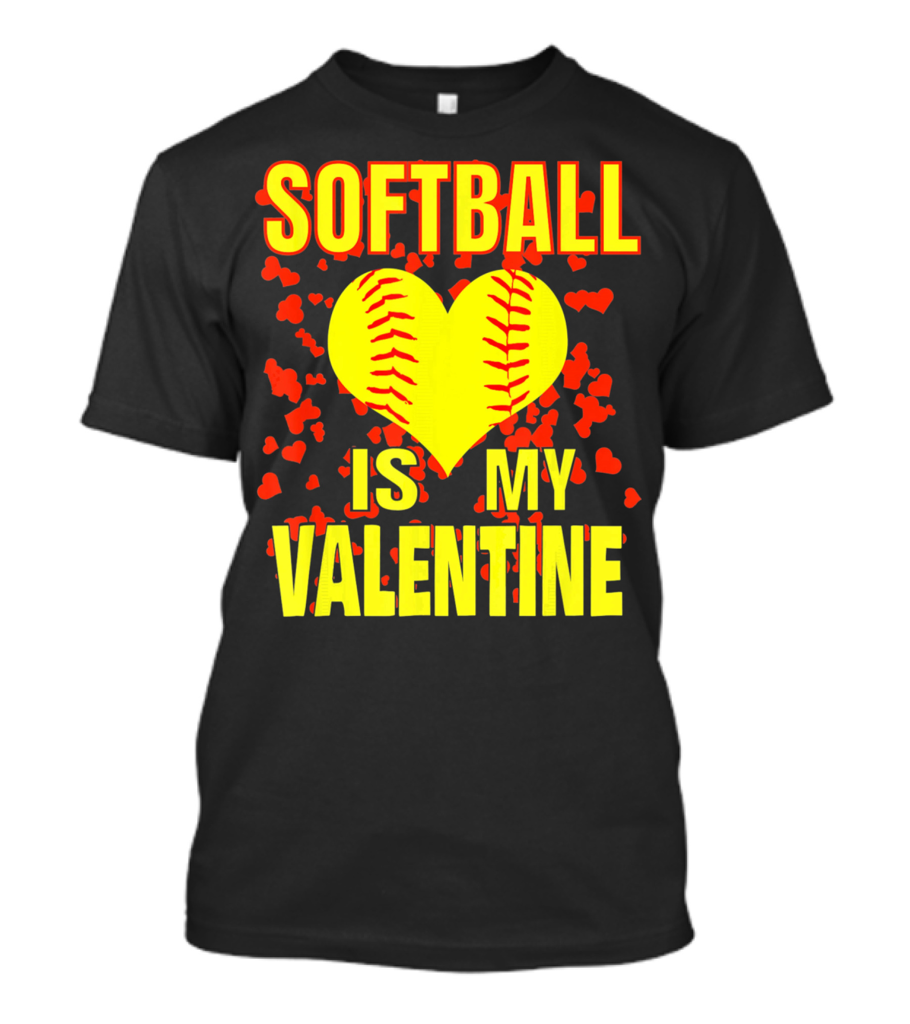 Softball Is My Valentine T-Shirt