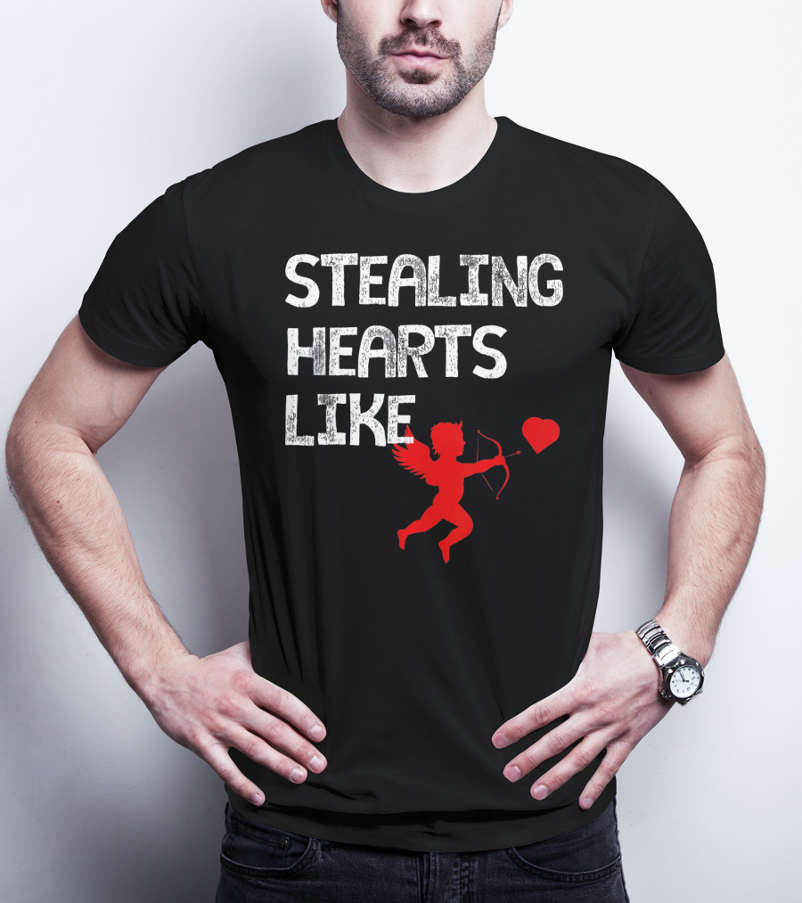 Stealing Hearts Like Cupid Kids Funny Va T-Shirt