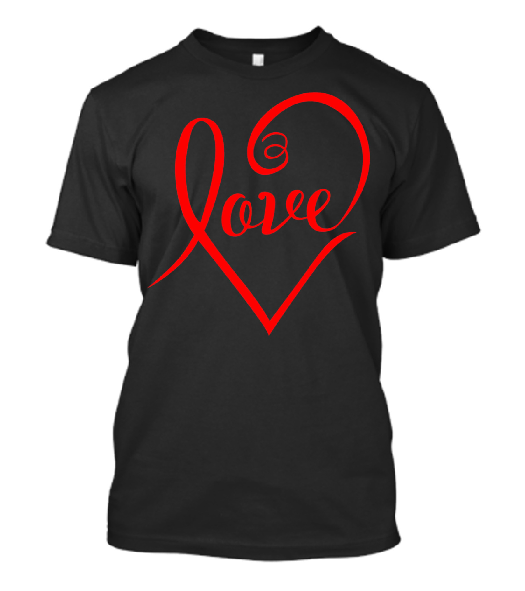 Stylish Heart Shape Love Valentine's Day T-Shirt