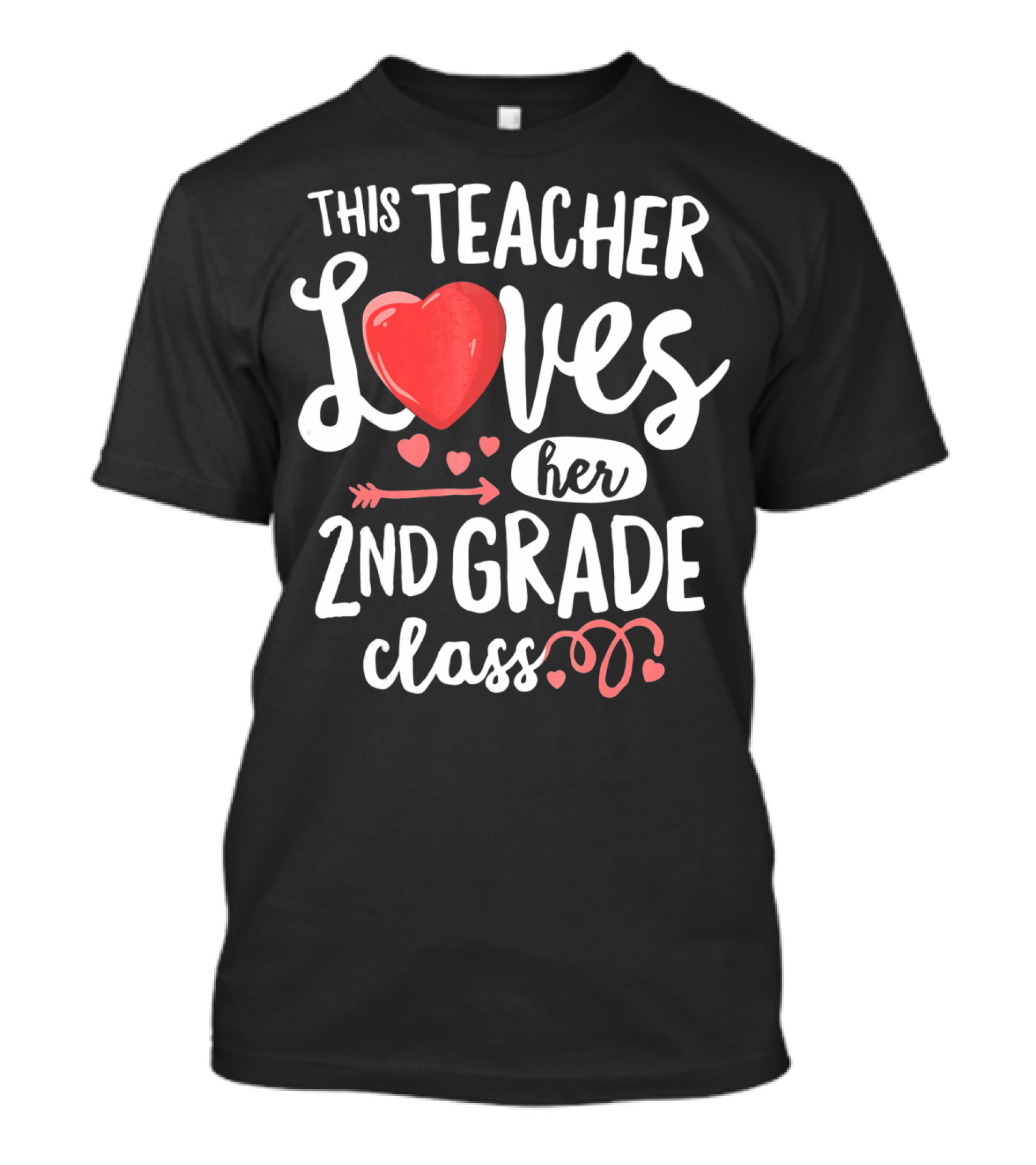 This Teacher Loves Her 2nd Grade Class With Heart And Arrow Elements T-Shirt