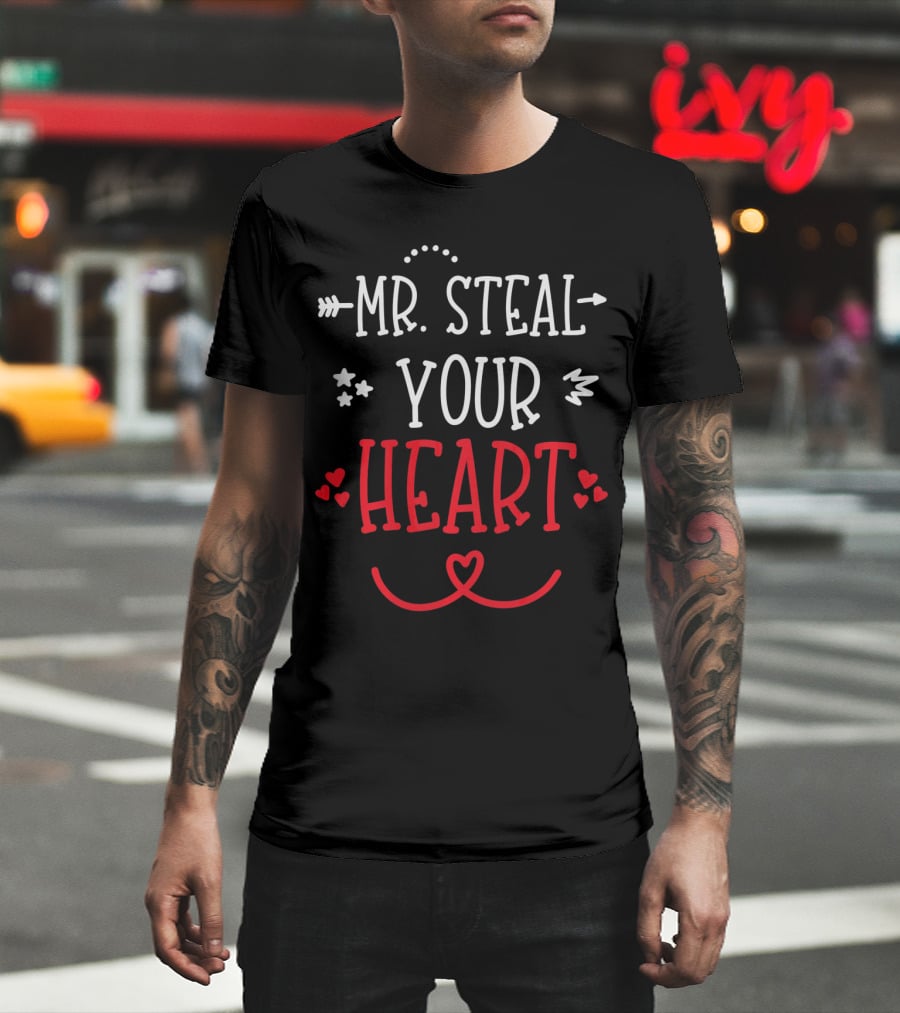 Mr. Steal Your Heart Little Boy Valentine's Day T-Shirt
