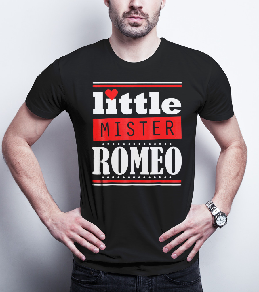 Little Mister Romeo Cute Funny Valentine Heart T-Shirt